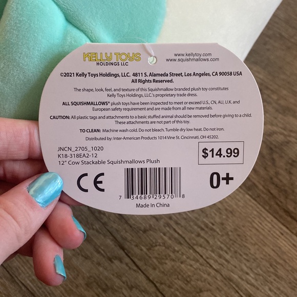 Squishmallows | Toys | Nwt Squishmallow Belana Blue Cow Stackable Plush ...